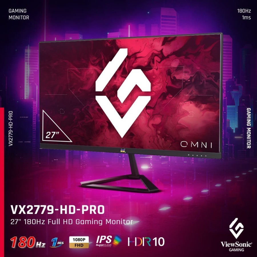 Jual Monitor Gaming ViewSonic VX2779-HD-PRO 27" FHD IPS 180Hz 1ms HDR10 ...