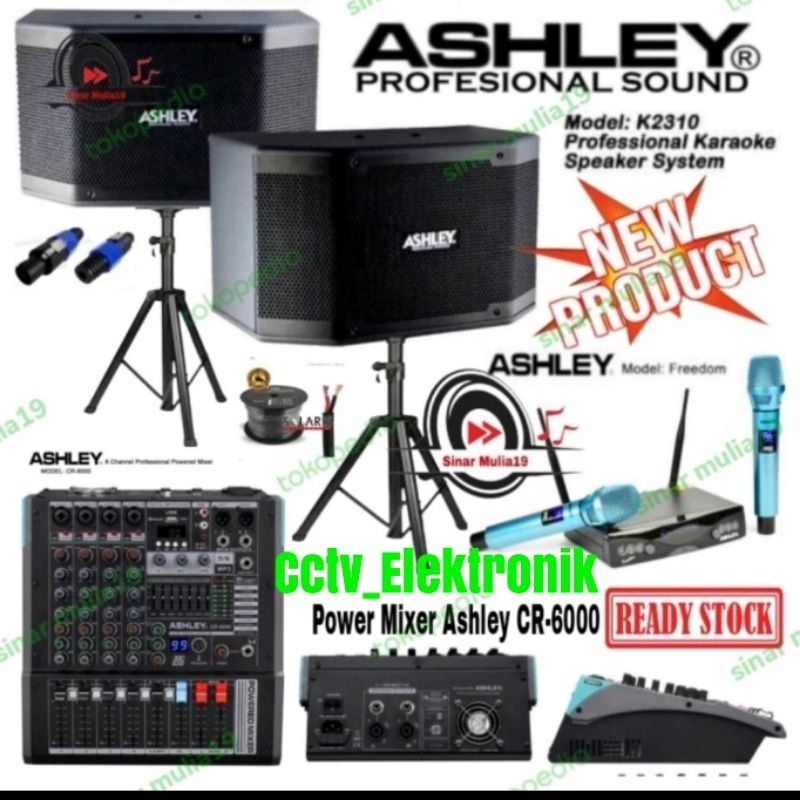 Jual Paket Sound System Karaoeke ASHLEY STUDIO 4 SPK ASHLEY K2310 MIC ...