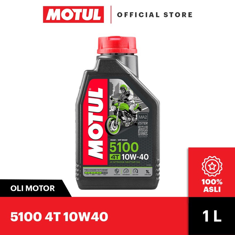 Jual OLI MOTUL 5100 4T 1L 10 40W OLI MESIN ORIGINAL MOTUL BARCODE ...