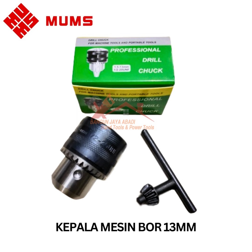 Jual KEPALA MESIN BOR 13MM KUNCI MODERN Drill Chuck 13mm UNIVERSAL BJA ...