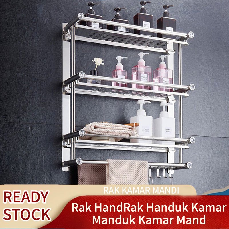 Jual Rak Handuk Kamar Mandi Terbaru Rak Dinding Serbaguna Rak Handuk ...