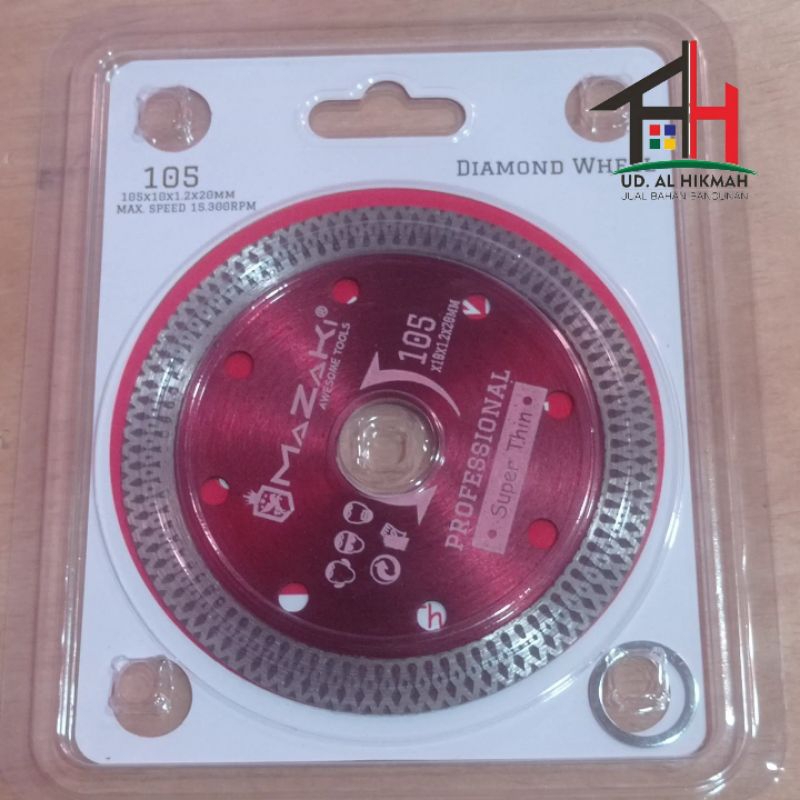 Jual DIAMOND WHEEL MATA POTONG KERAMIK GRANIT TURBO SUPER TIPIS MAZAKI ...