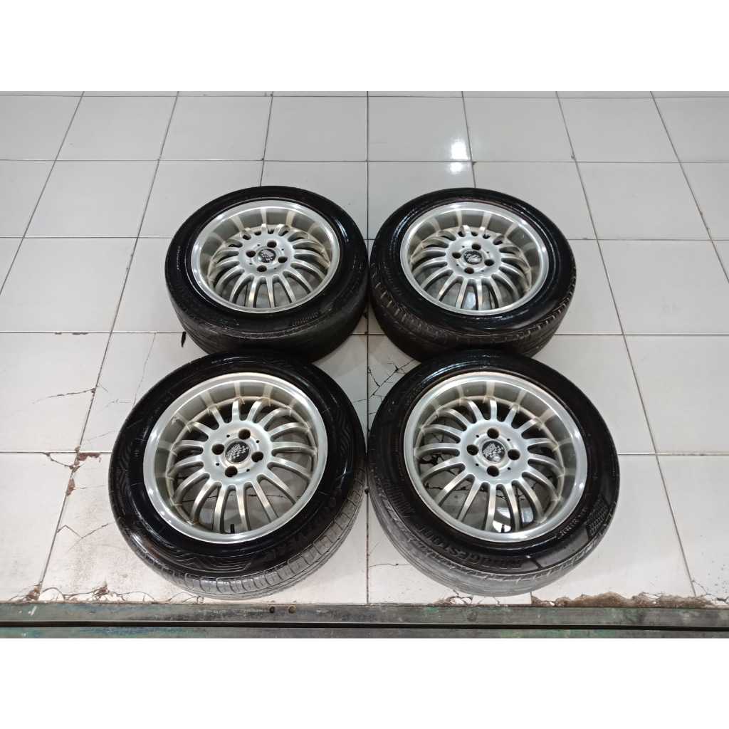 Jual pelek velg mobil racing celong merk ssw thailand r16 pcd 4x100 + ban 205 55 r16 | Shopee ...