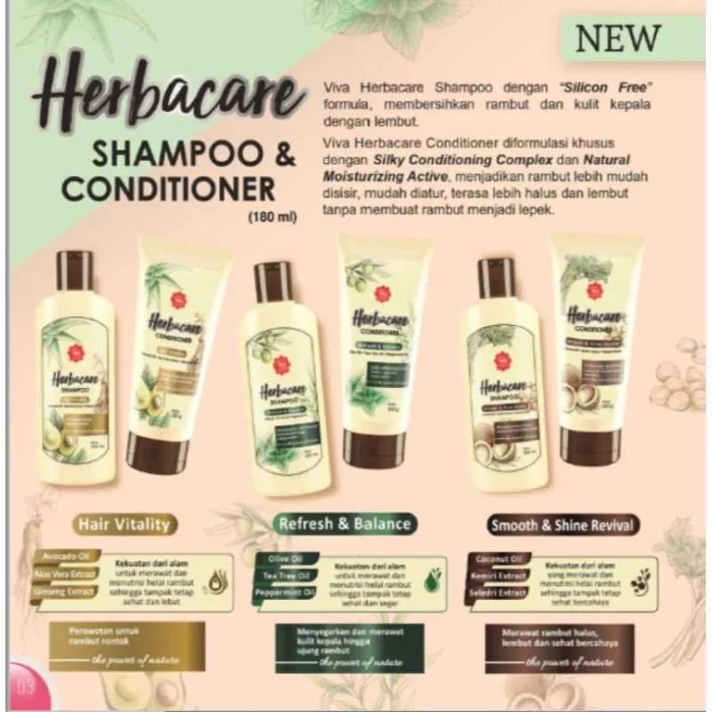 Jual VIVA Herbacare Shampoo & Conditioner | Shopee Indonesia