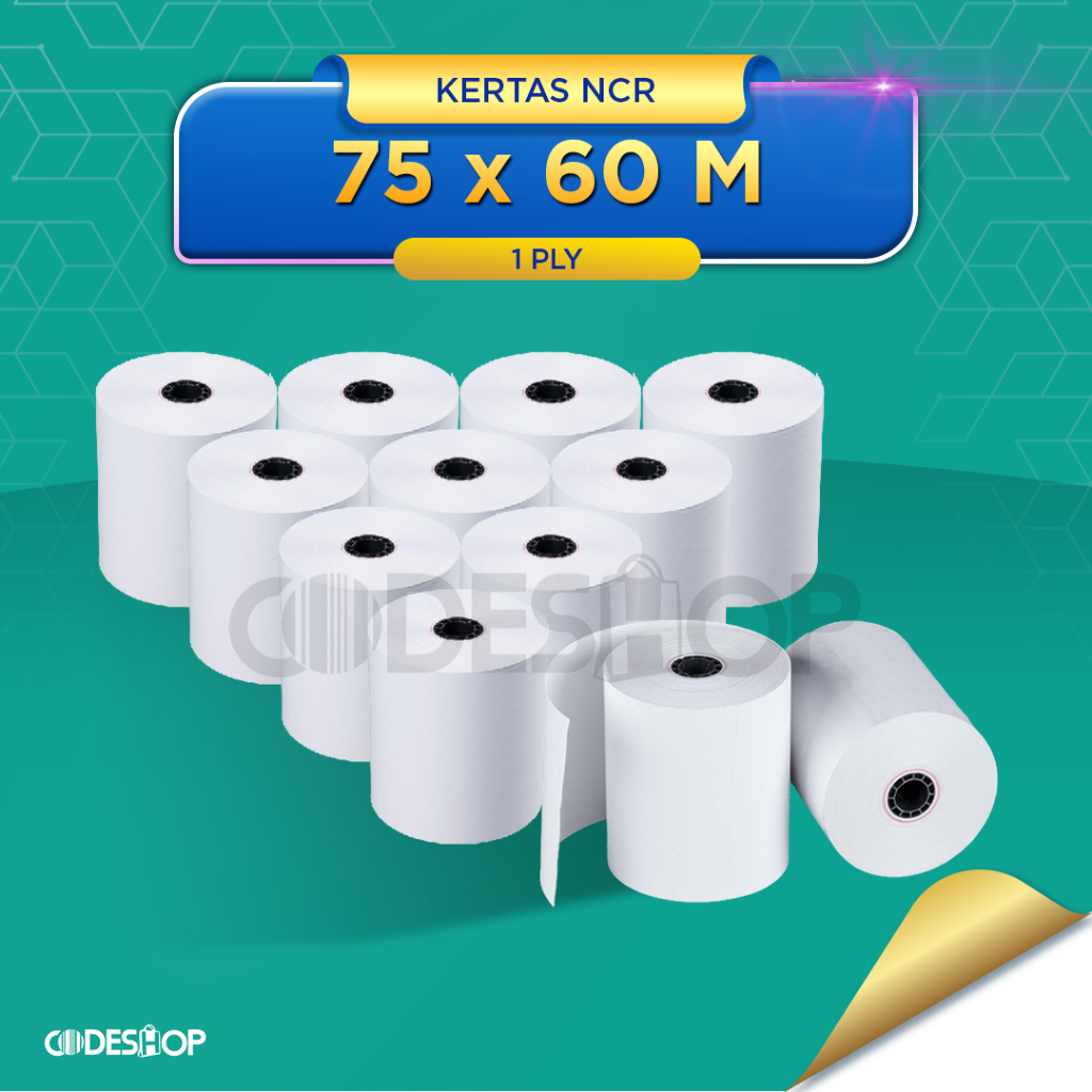 Jual Slop Codeshop Kertas Struk NCR 1 Ply Printer Kasir Dot Matrix | Shopee Indonesia