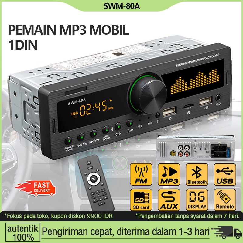 Jual Mobil Tape Audio Radio Multifungsi MP3 Player , Bluetooth AUX MP3 ...