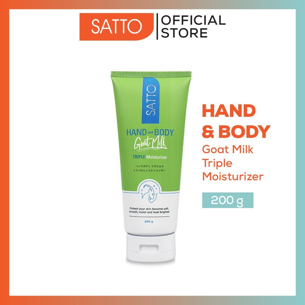 Jual Satto Hand & Body Whitening Goat Milk Triple Moisturizer 200 ml ...