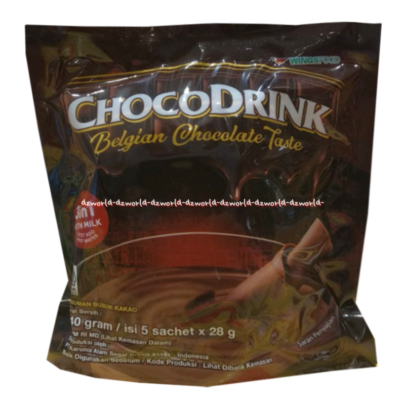 Jual Chocodrink 5sachet Belgian Chocolate Taste Minuman Rasa Coklat ...