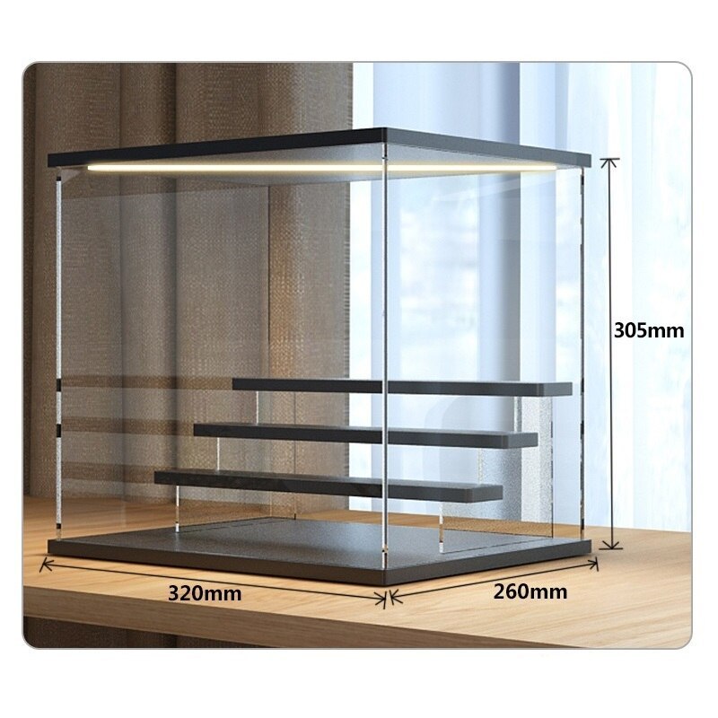 Jual （ID pengiriman cepat）2-5 Susun Akrilik Display Box Dengan Lampu ...