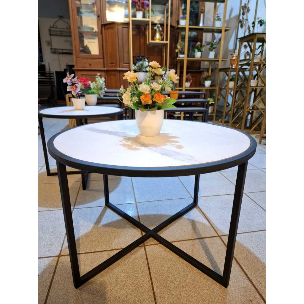 Jual meja tamu minimalis modern aesthetic deco sheet murah promo malang ...