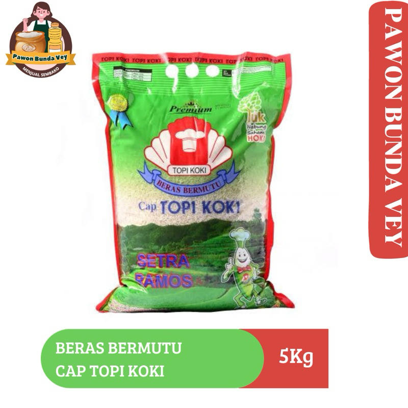 Jual BERAS PREMIUN BERAS BERMUTU CAP TOPI KOKI 5KG | Shopee Indonesia