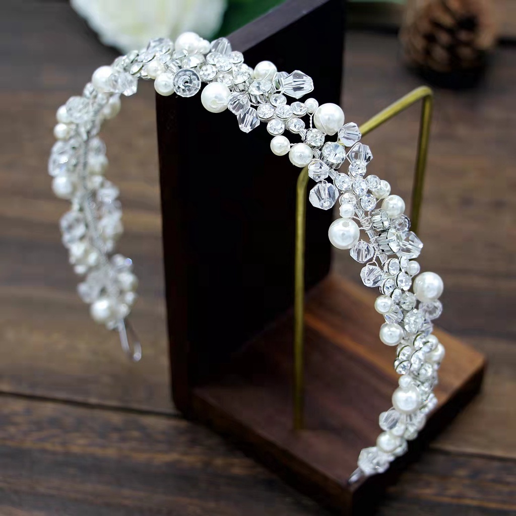 Jual Headpiece Mutiara Crystal - Hiasan Rambut Pernikahan Pesta Wisuda ...