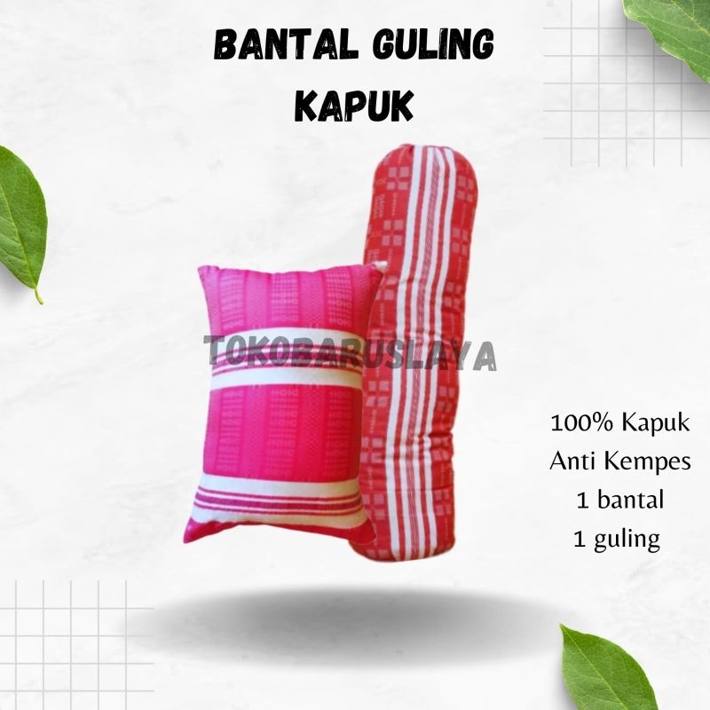 Jual 1 SET BANTAL GULING TIDUR 100% KAPUK RANDU ASLI PREMIUM | Shopee ...