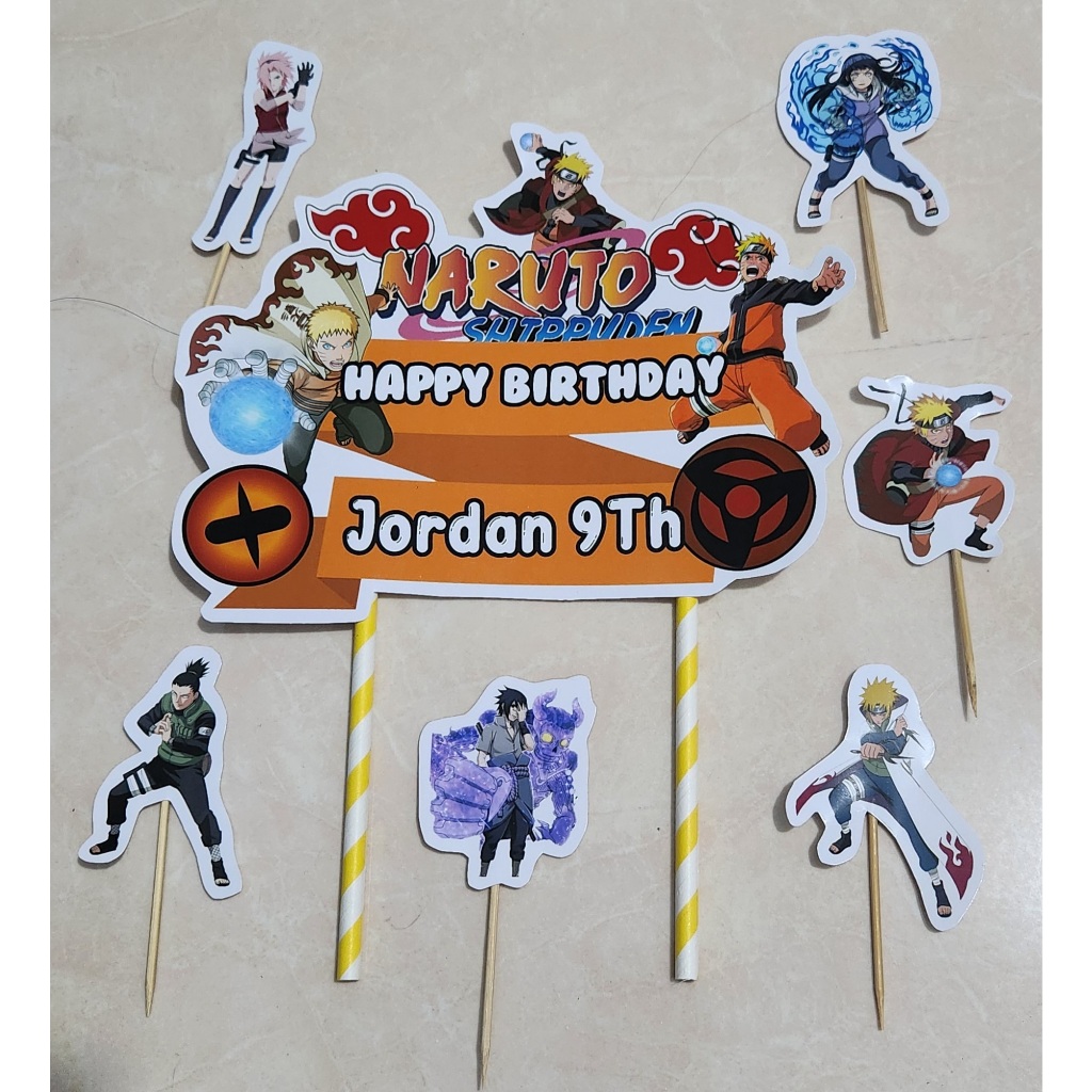 Jual Topper Cake Custom Nama Naruto Mewah | Shopee Indonesia