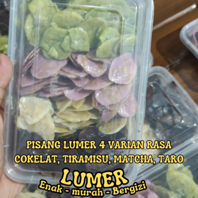 Jual KERIPIK PISANG LUMER 3 VARIAN RASA ( COKELAT, MATCHA,TIRAMISU,TARO ...