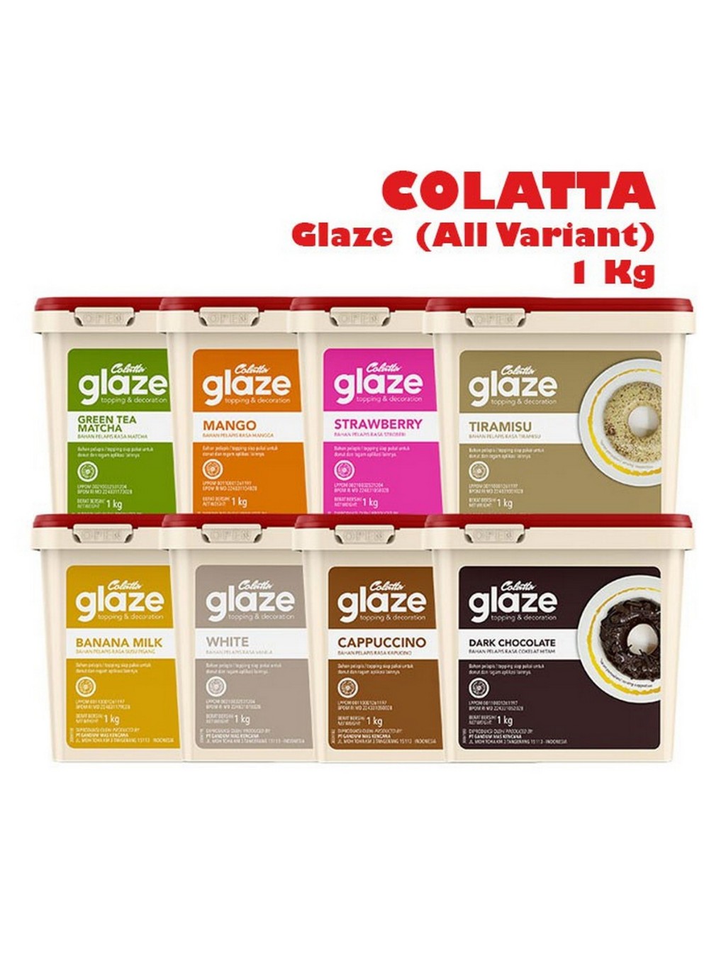 Jual Colatta Glaze Topping Decoration 1kg / 1 kg Varian Bahan Pelapis ...