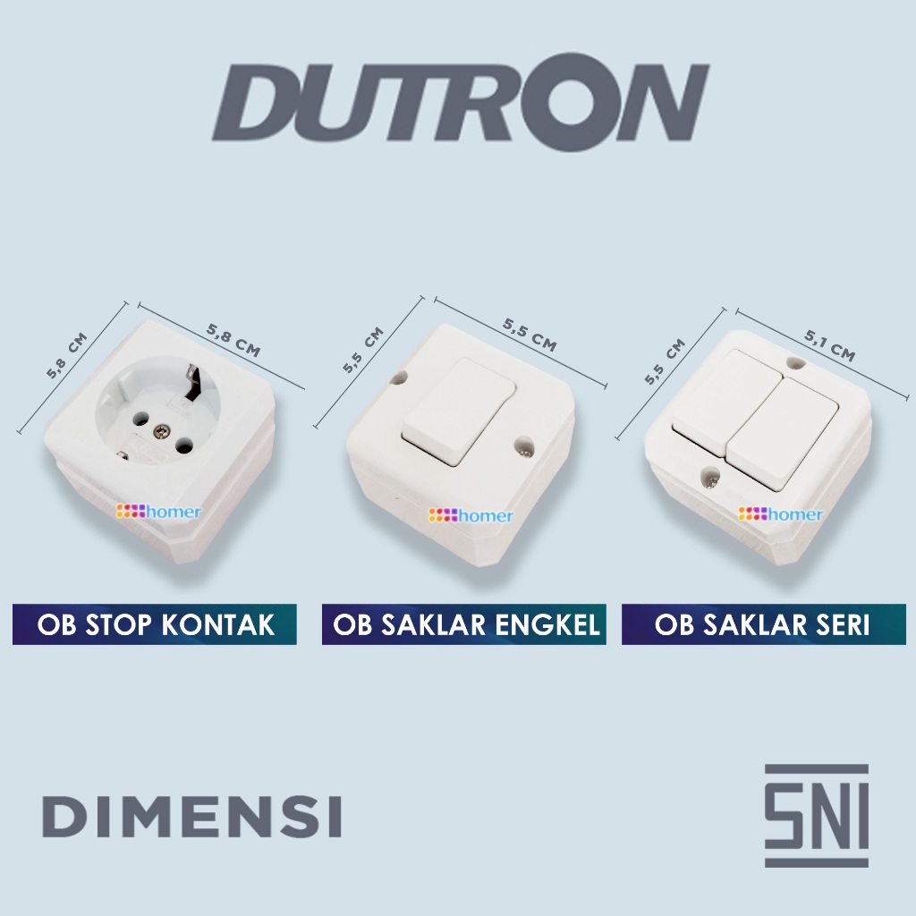 Jual DUTRON Saklar listrik Stop Kontak OB Outbow Ori SNI Kualitas Bagus ...