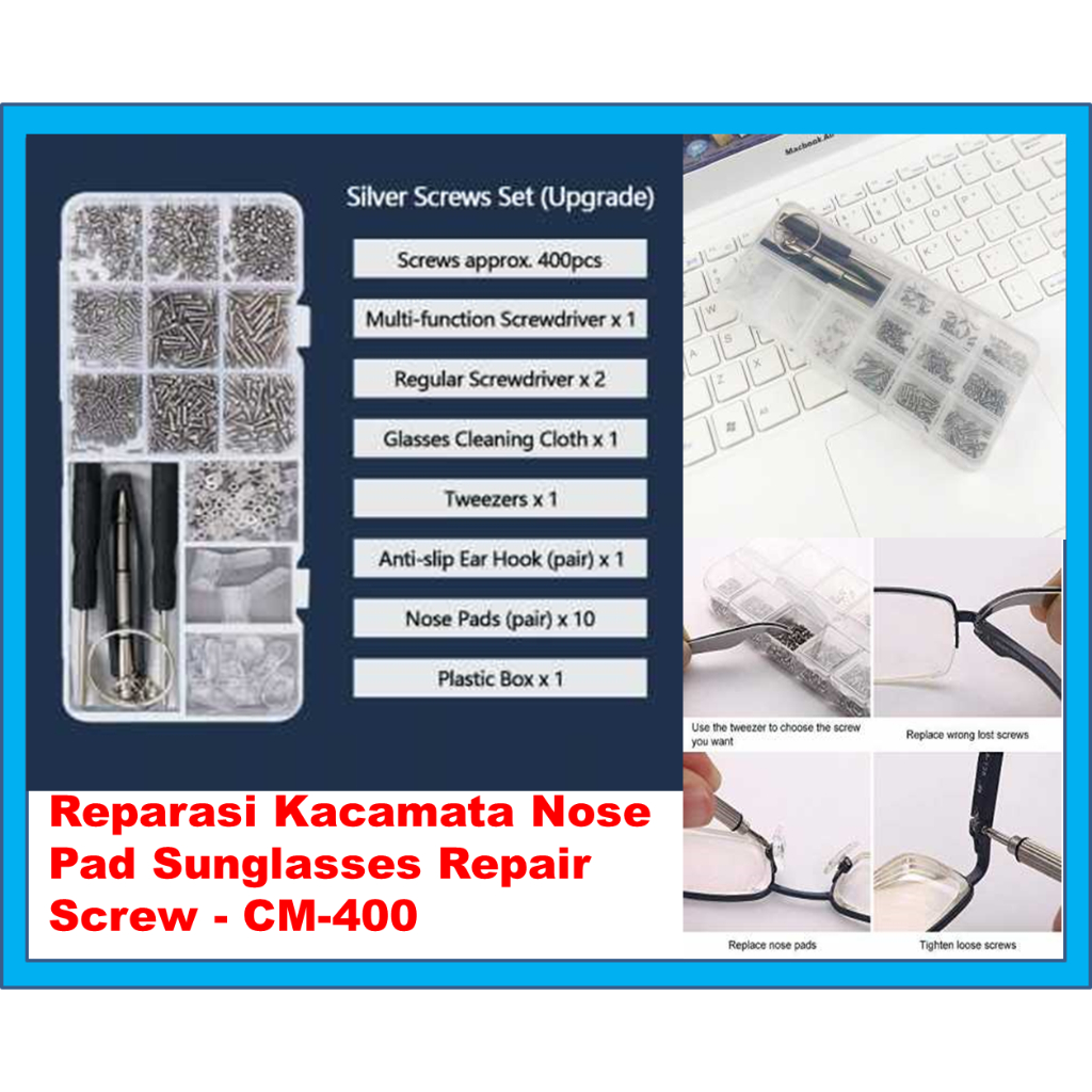 Jual SET ALAT Reparasi Kacamata Glasses Repair Kit Perlengkapan ...
