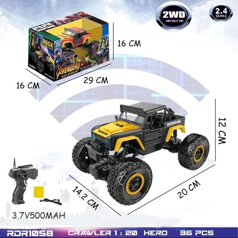 Jual Mobil remote control rock crawler offroad karakter | Shopee Indonesia