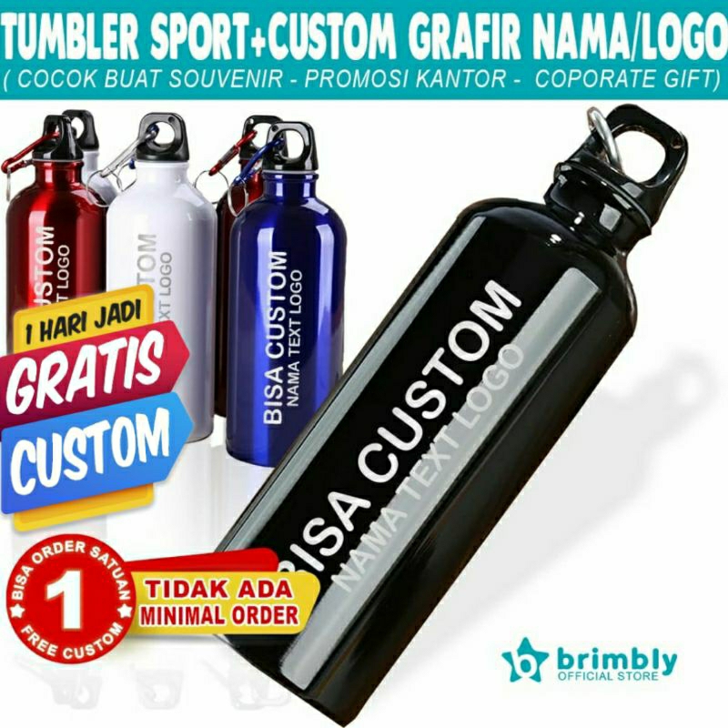Jual Tumbler Sport 500 ml + GRATIS Custom Nama/Logo Anda | Tumbler ...