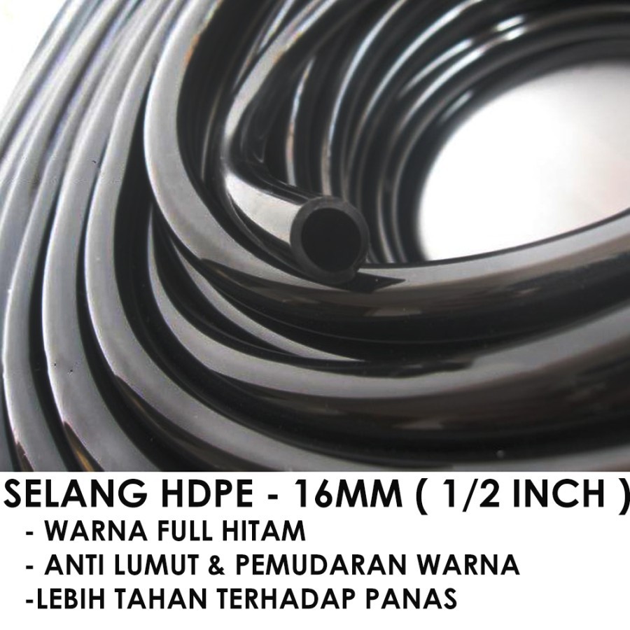 Jual Selang PE 16mm selang air ukuran 16mm atau 1/2 inch - per meter ...