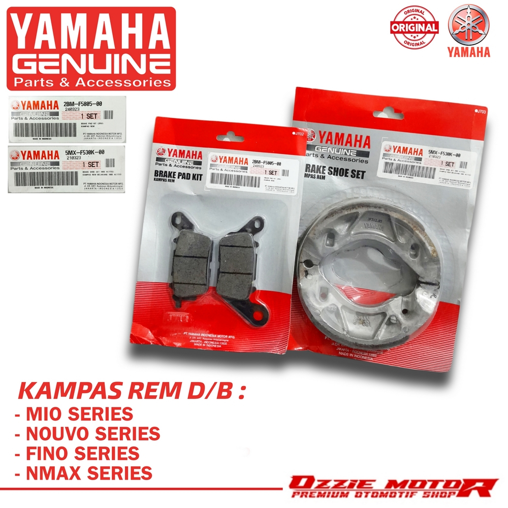 Jual YAMAHA GENUINE PARTS SET KAMPAS REM CAKRAM & TROMOL KAMPAS REM ...