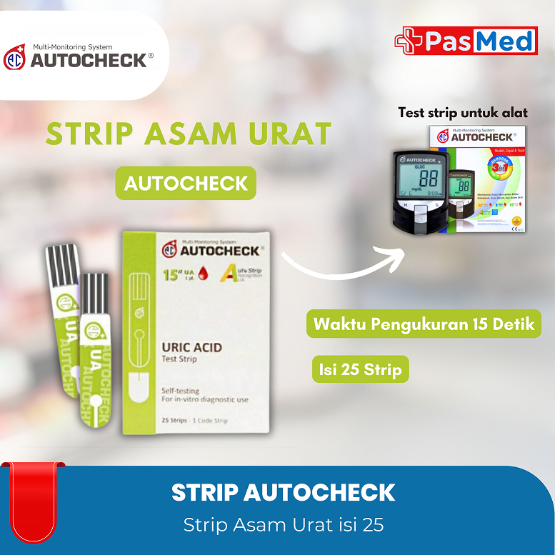 Jual STRIP AUTOCHECK ASAM URAT Stick Asam Urat Urid Acid Autocheck ...
