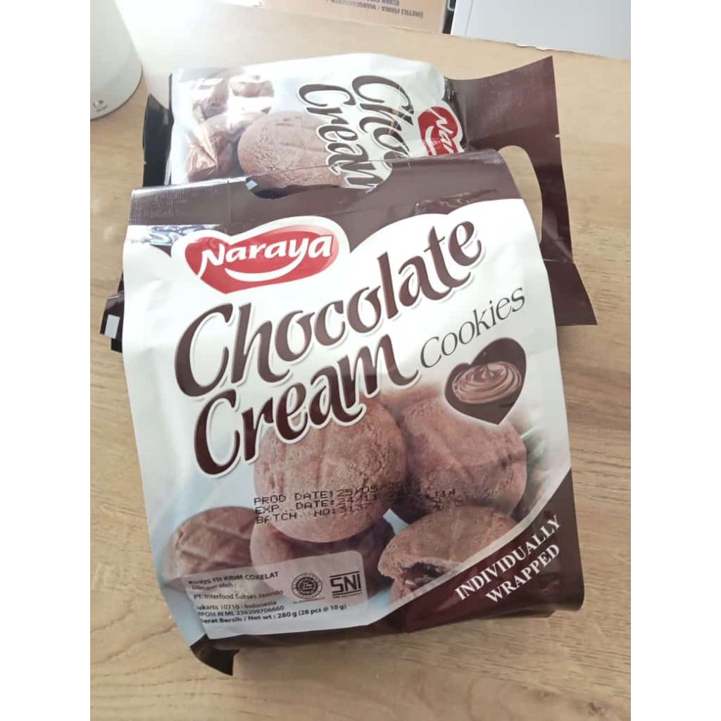 Jual Naraya Chocolate Cream Cookies 280gr | Shopee Indonesia