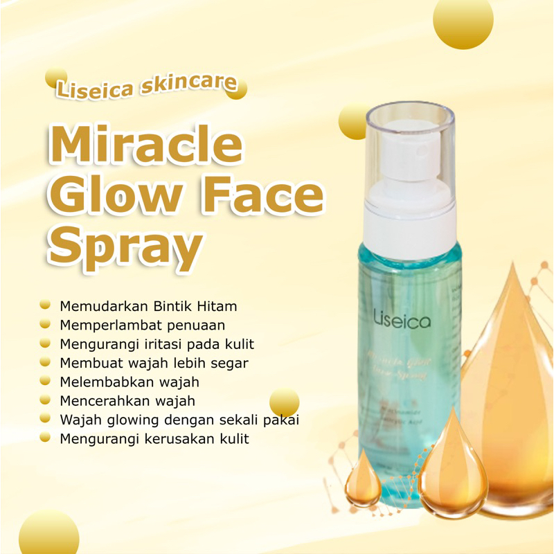 Jual MIRACLE GLOW FACE SPRAY (Instan glowing bisa dipakai kapanpun dan ...