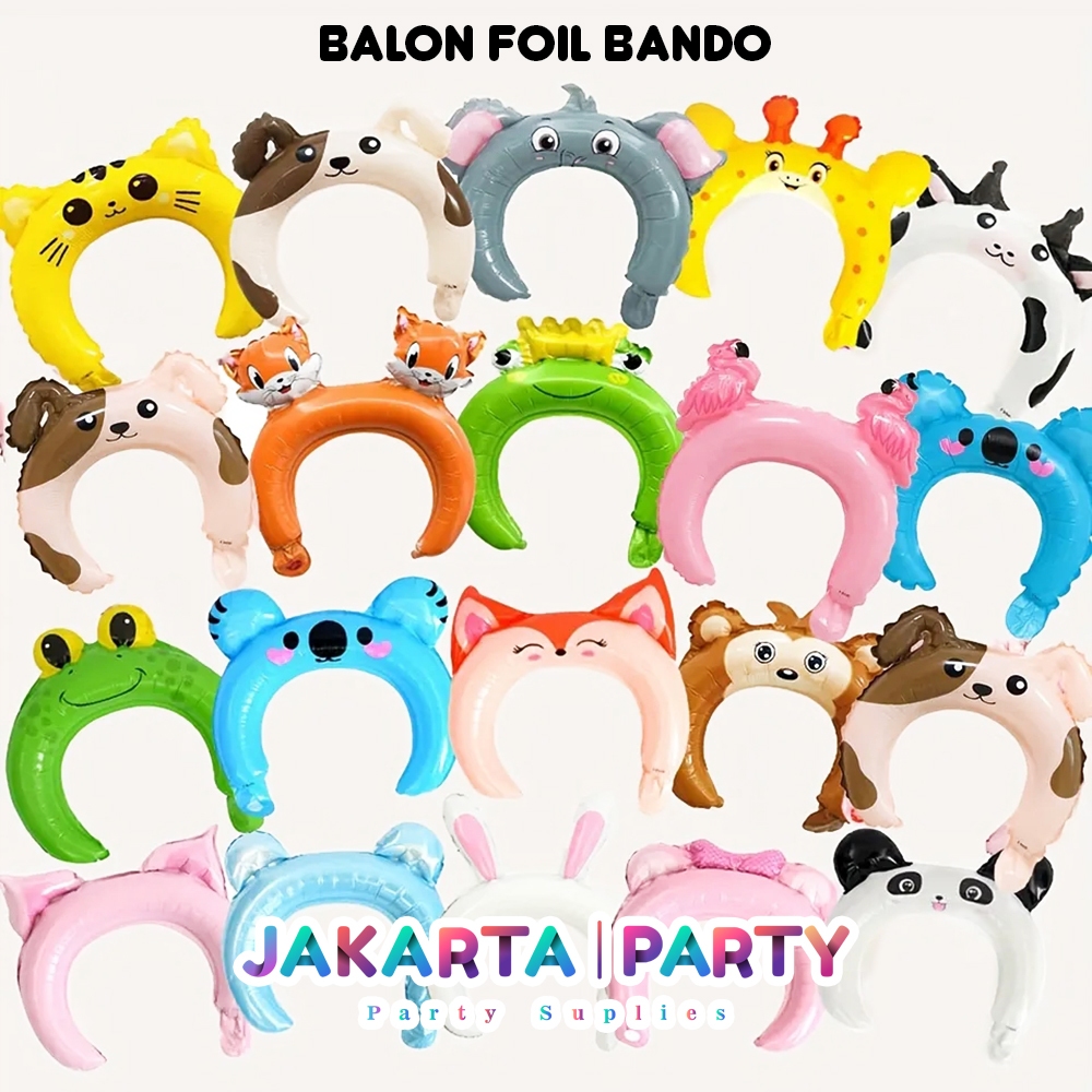 Jual Balon Foil Bando / Balon Headband / Balon Karakter Bando Anak ...