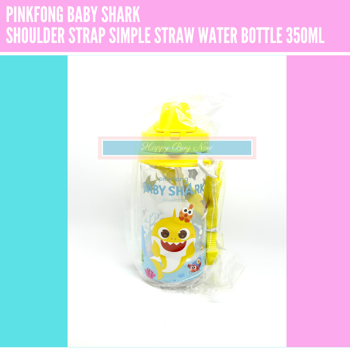 Jual Pinkfong Baby Shark shoulder strap simple Straw Water Bottle ...