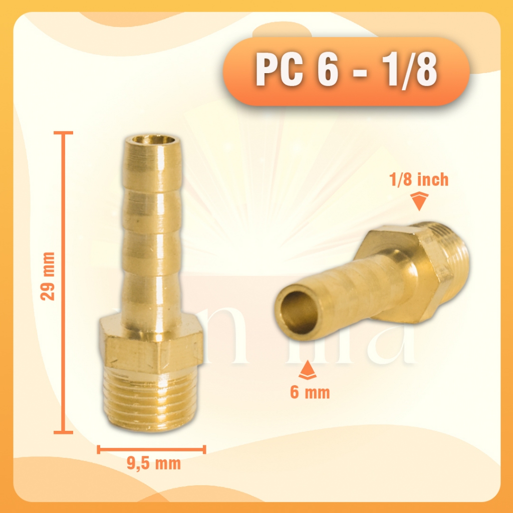 Jual Hose nepel / nepel selang Kuningan Drat Male PC | Shopee Indonesia