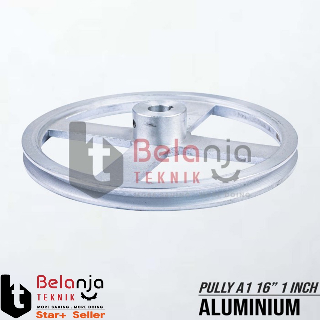 Jual Pully Alumunium A 1 Jalur 16" As 1" Pulley Puli A1 16 Inch As 1 ...