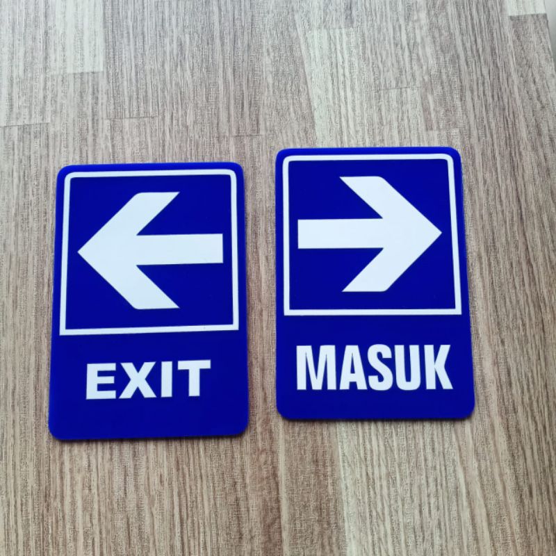 Jual Sign Akrilik Penanda Masuk Exit | Shopee Indonesia