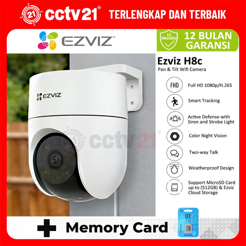 Jual EZVIZ H8C 2MP Outdoor IP Camera CCTV Pan Tilt Wifi Auto Tracking ...