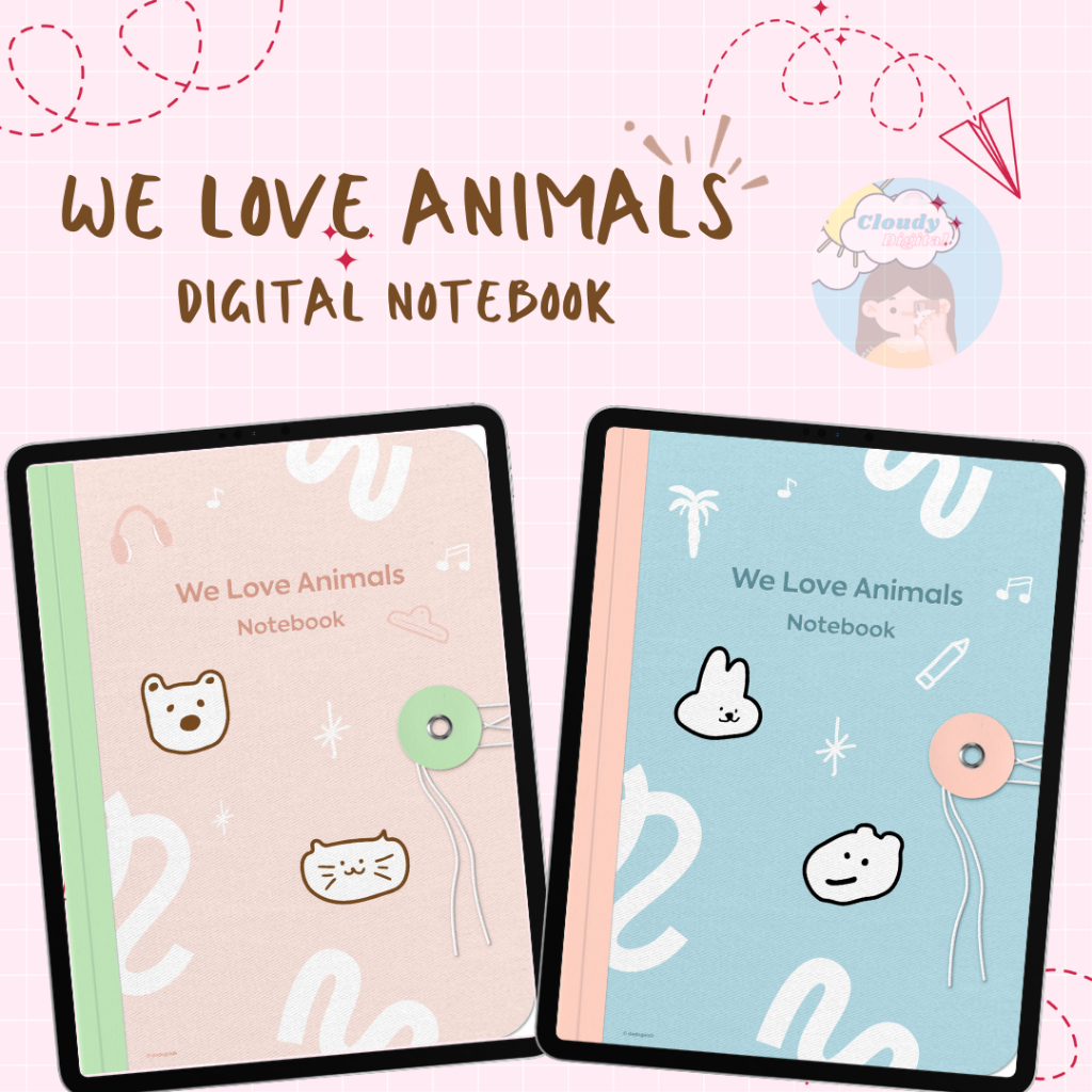 Jual Digital Notebook Cute and Colorful --- We Love Animals Digital ...