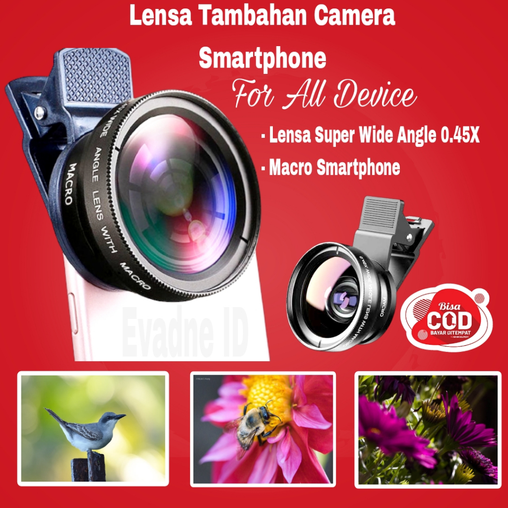Jual APEXEL LENSA SUPER WIDE ANGLE LENS 0.45X + MACRO SMARTPHONE - APL ...