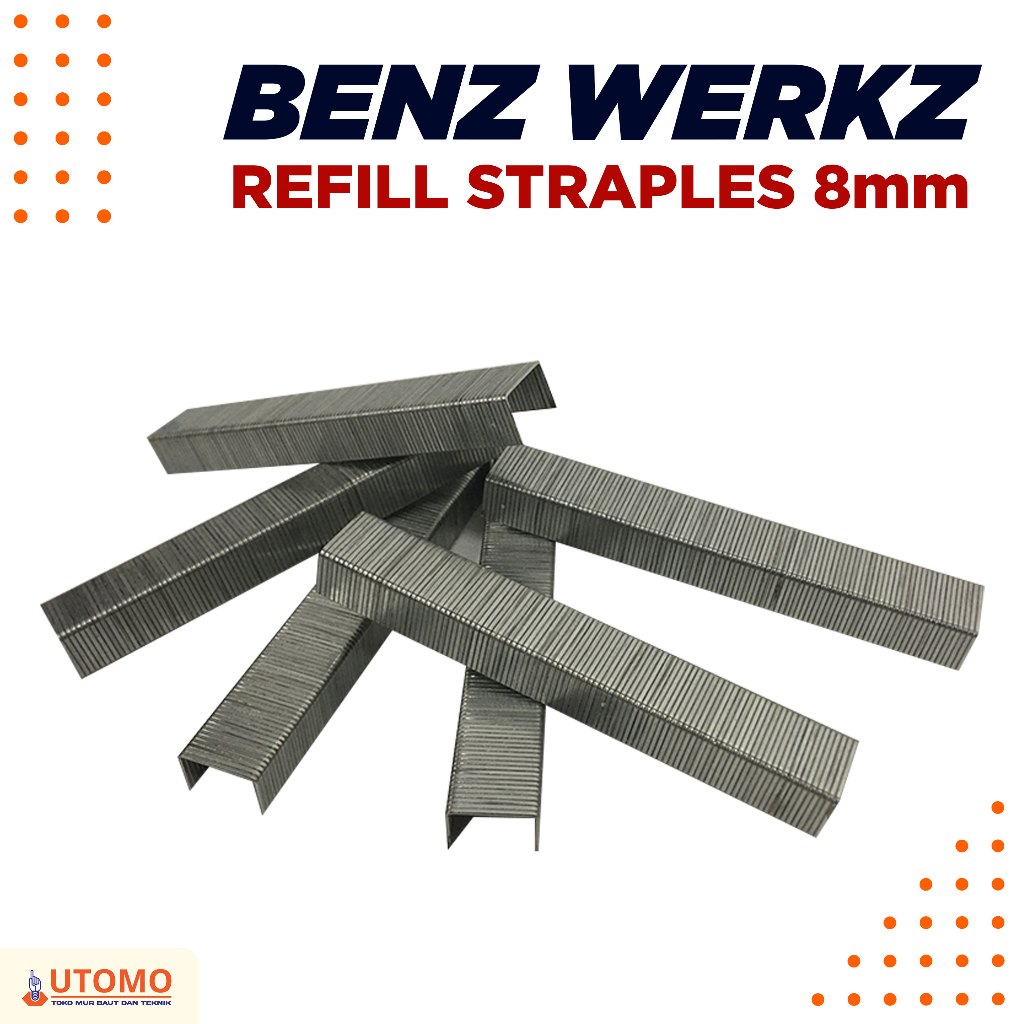 Jual Isi Staples BENZ F1008 Staples 5000pcs Refil Staple Gun 8mm ...