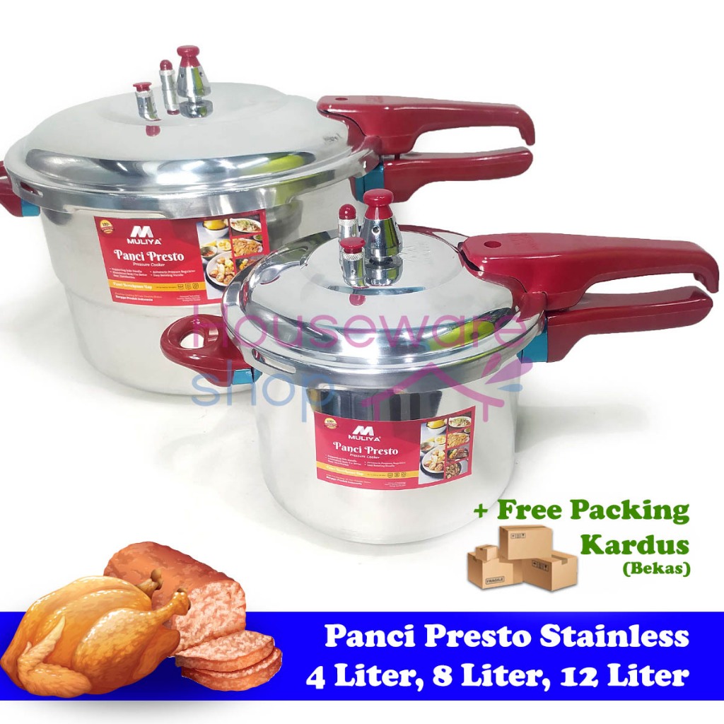 Jual Panci Presto / Pressure Cooker Alumunium 4Liter 8Liter 12Liter | Shopee Indonesia