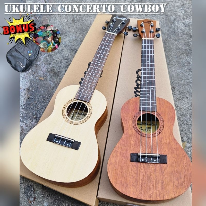 Jual UKULELE CONCERTO COWBOY UK 23 ORIGINAL | Shopee Indonesia