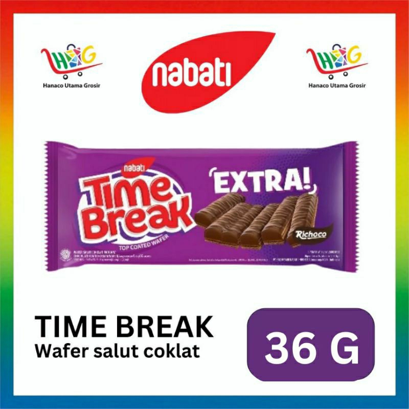 Jual {NABATI} TIME BREAK/WAFER SALUT COKLAT/EXTRA RICHOCO | Shopee ...