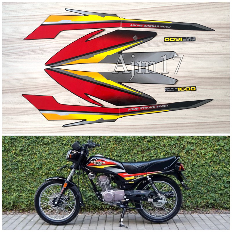 Jual STIKER STRIPING GL PRO 1997 HITAM LIS MERAH | Shopee Indonesia