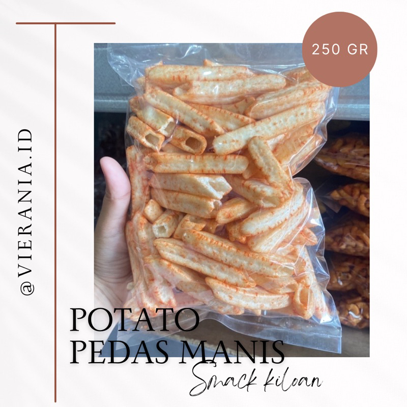 Jual CEMILANAN camilan MAKANAN RINGAN POTATO KENTANG PEDAS MANIS HALAL ...