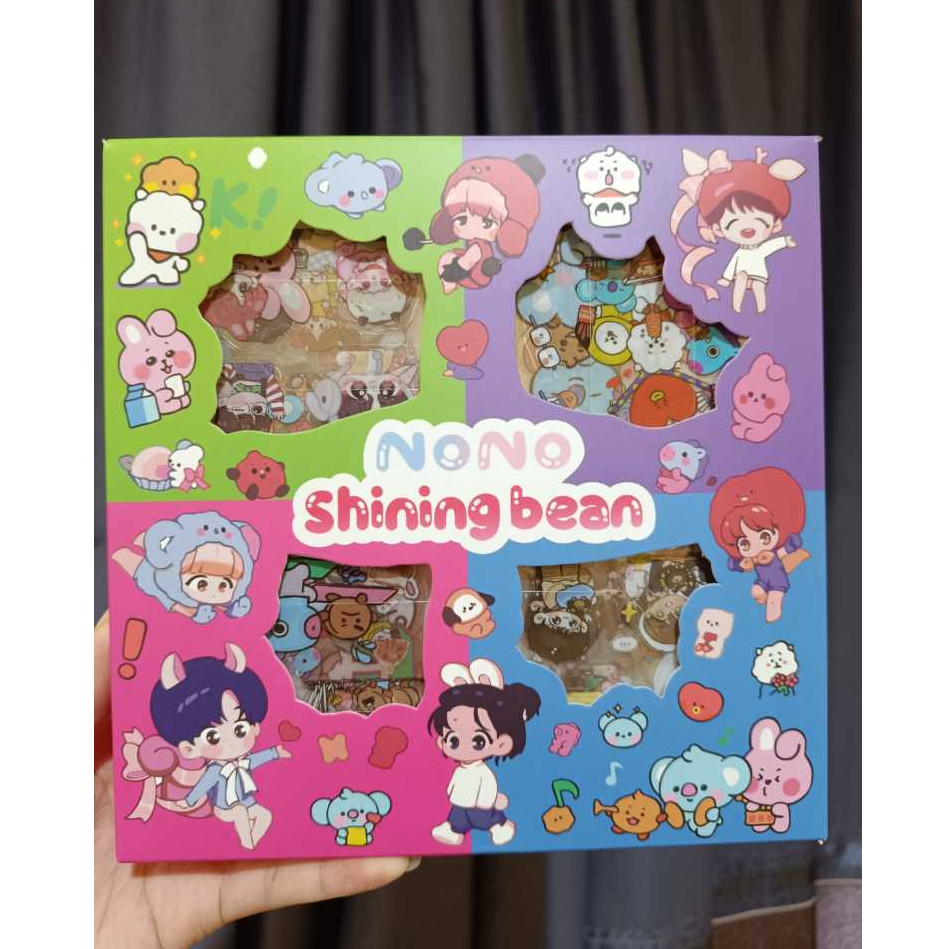 Jual Stiker viral Stiker Sticker Momo Nono & CICI Box BTS BT21 Tinytan ...