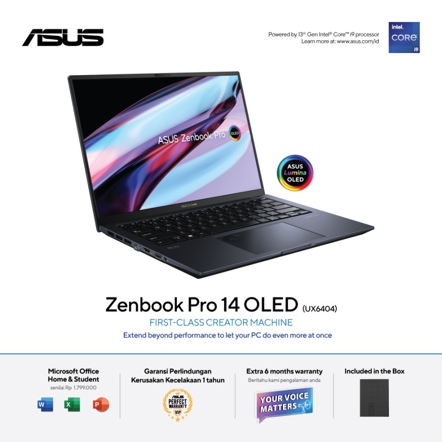 Jual [READY] Asus Zenbook Pro 14 OLED (UX6404) UX6404VI-OLEDS911 (Intel® Core™ i9-13900H/DDR5 ...
