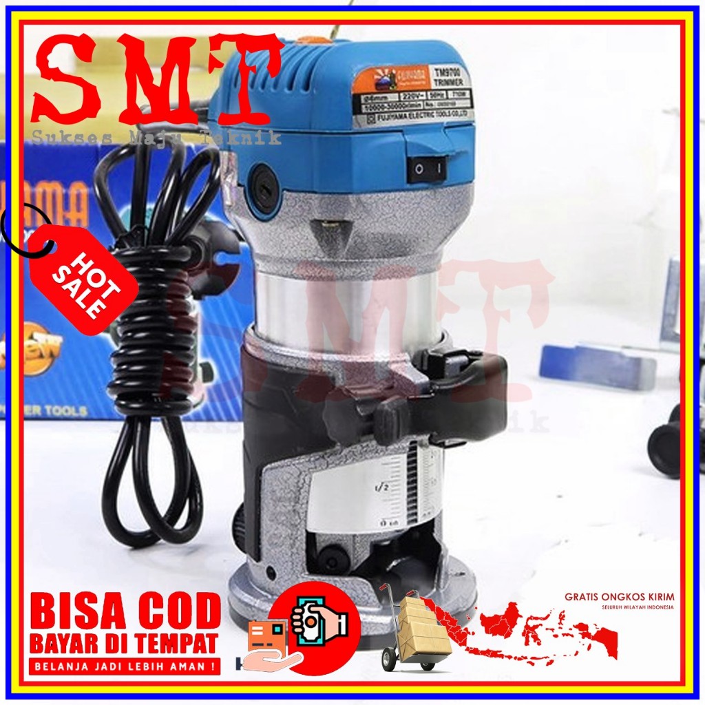 Jual Fujiyama Wood Trimmer TM9700 Mesin Profil atau Router Kayu 6mm ...