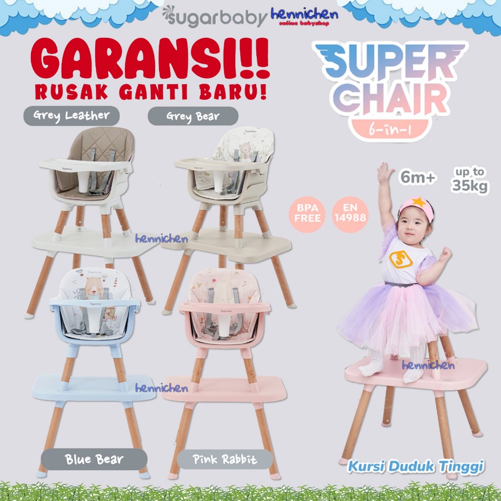 Jual Sugar Baby Super Chair 6in1 Kursi Bayi/Bangku Bayi/Kursi Makan Bayi | Shopee Indonesia