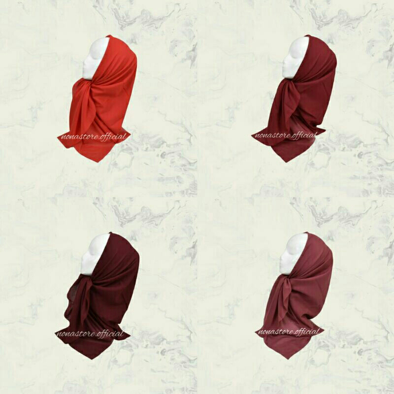 Jual NONA HIJAB VOAL PARIS PREMIUM POLOS SEGIEMPAT BASIC VOAL LASERCUT ...