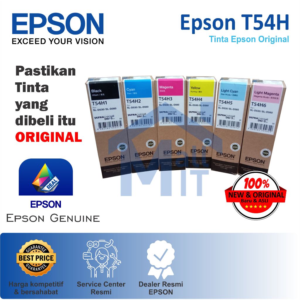 Jual Tinta Epson T54H T-54H Surelab SL D530 SL-D530 Ink Original ...