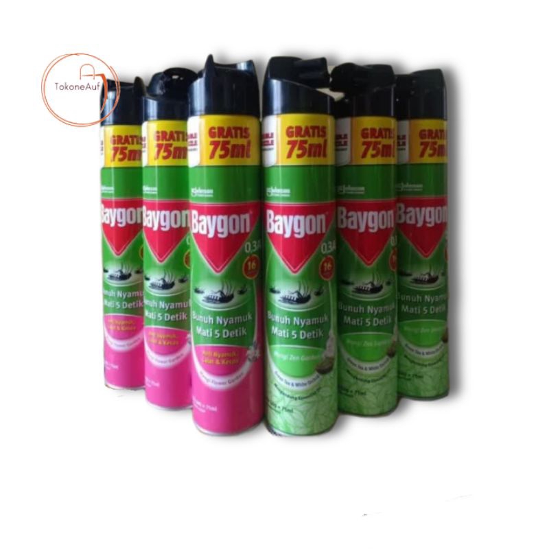 Jual Baygon Obat Nyamuk Semprot 600ml + 75ml | Shopee Indonesia